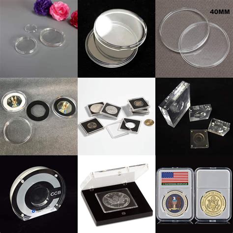 Clear Round Acrylic Coin Capsulesacrylic Coin Tray Clear Acrylic Coin
