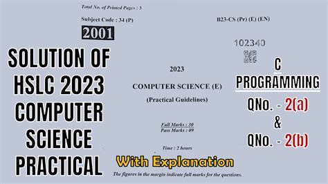 Escape The Confusion Solution To Hslc Csc Practical 2023 Question 2 Debs Coding Hub Youtube