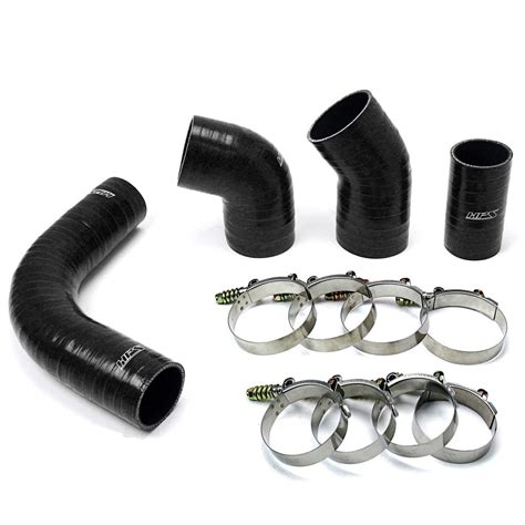Hps 57 1575 Blk Intercooler Hose Kit 02 04 Silverado Sierra 2500hd 6 6