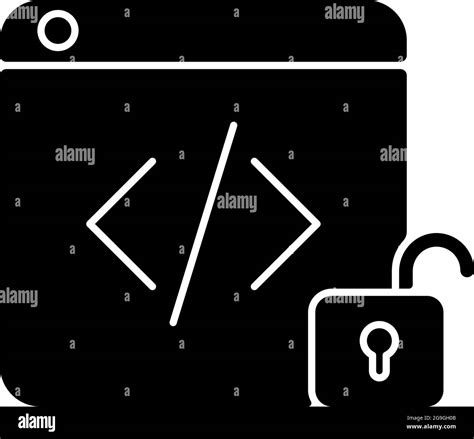 Open Source Code Platforms Black Glyph Icon Stock Vector Image And Art Alamy