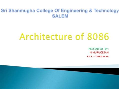 Architecture Of 8086 Ppt