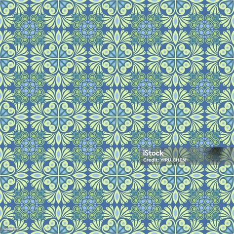 자연 이음새가 없는 무늬 정원 꽃 배경 다마스크 식물 원주민 장식품 예술 0명에 대한 스톡 벡터 아트 및 기타 이미지 0명 고대의 골동품 Istock