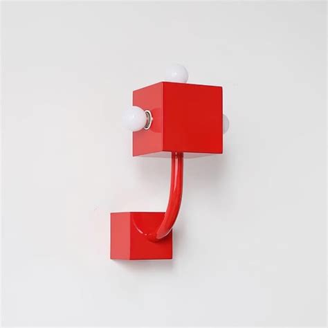 Red Cube Metal Wall Lamp M239 Wall Lights Simig Lighting