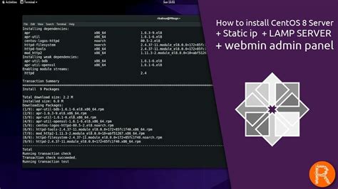 How To Install Centos 8 Server Static Ip Lamp Server Webmin Admin Panel