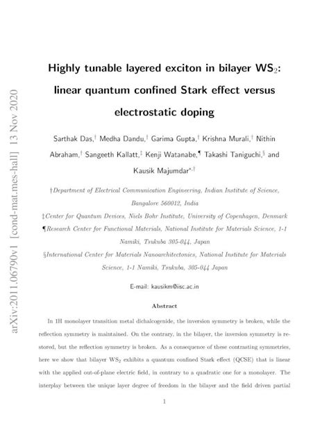 Pdf Highly Tunable Layered Exciton In Bilayer Ws2 · In 1h Monolayer