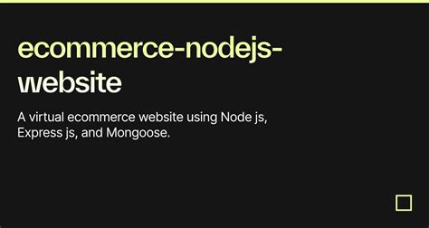 Ecommerce Nodejs Website Codesandbox