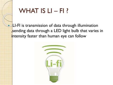 PPT Li Fi Technology PowerPoint Presentation Free Download ID 2126711