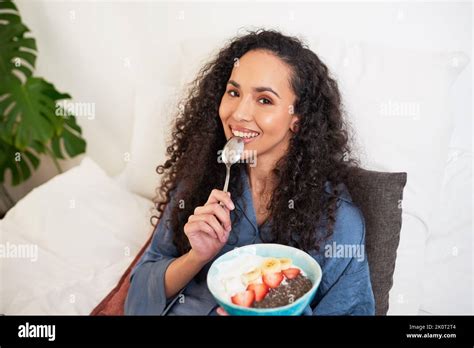 Woman Licking Spoon Bowl Hi Res Stock Photography And Images Alamy