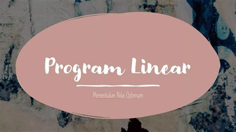program linear nilai optimum pptx