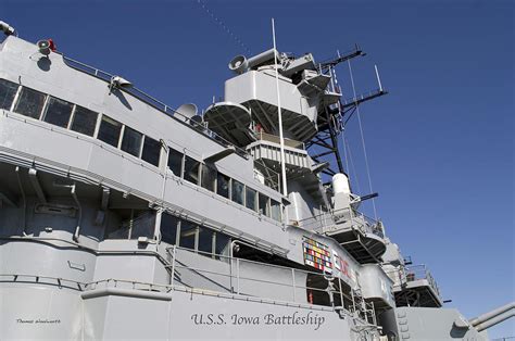 Uss Iowa Battleship Portside Bridge 01 Photograph By Thomas Woolworth
