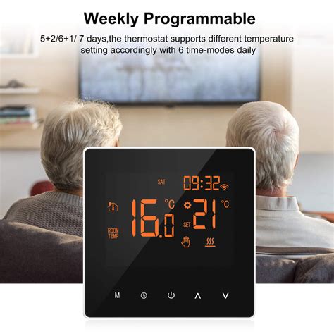 Smart Floor Heating Thermostat Programmable Digital Thermostat Lcd Tou
