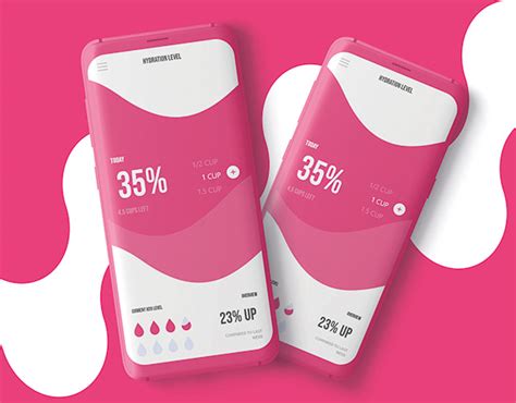 Water And Hydrogen Level App Ui Behance