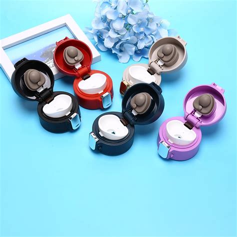 플라스틱 커피 머그잔 보온병 커버 커피 컵 물병 뚜껑 야외 여행 컵 플라스크 커버 뚜껑 액세서리 무작위 색상