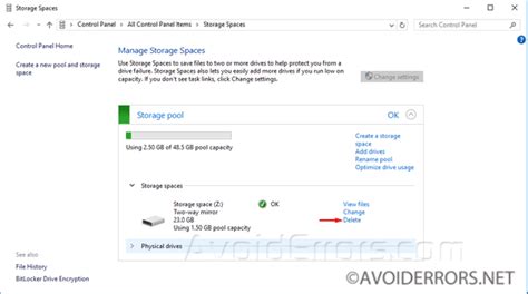 How To Create And Manage Storage Spaces In Windows 10 Avoiderrors