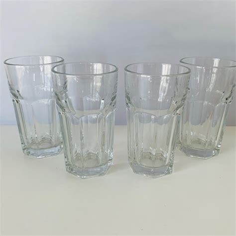 4 Libbey Juice Glasses Libbey Gibraltar Glasses Set Of 4 Clear 7 Sides Juice Glass Tumblers