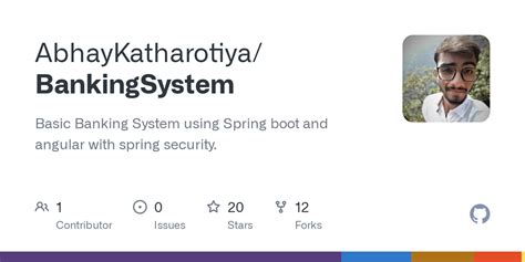 Github Abhaykatharotiyabankingsystem Basic Banking System Using
