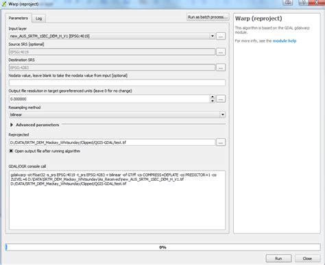 Qgis Gdal Toolbox Cant Edit Console Call Geographic Information