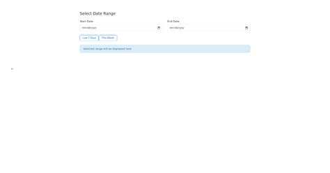 Date Range Picker Free Html Bootstrap Component
