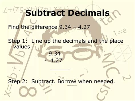 Add And Subtract Decimals Ppt Technology And Computing