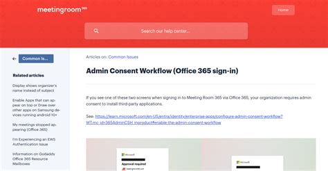 Admin Consent Workflow Office 365 Sign In Meeting Room 365