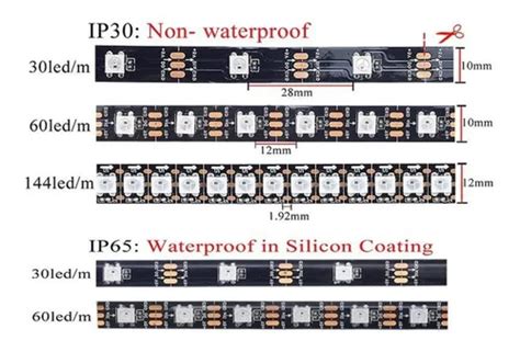 Tira Led Rgb Direccionable Ws2812b Ws2812 1m 60 Leds 5v Ip30 En Venta En Milagro Guayas Por Sólo