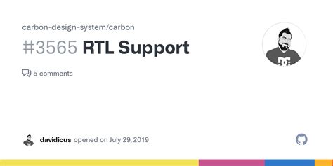 RTL Support Issue Carbon Design System Carbon GitHub