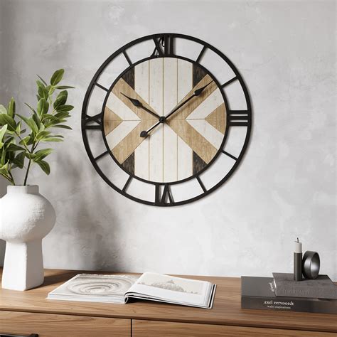 Foundry Select Thalia Metal Round Modern Farmhouse Wall Clock Wayfair