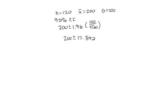 Solved A Simple Random Sample Of 120 Items Results In A Sample Mean Of