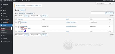 How To Reset A WordPress Admin Password KnownHost