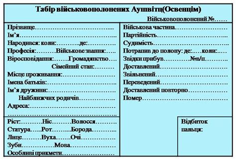 Інформаційна довідка Документи на військовополонених Стаття Різне