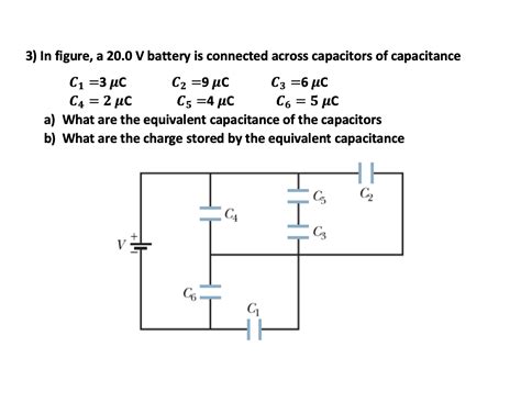 solved 1 a calculate the equivalent capacitance for the