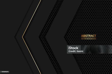 카본 섬유와 블랙 골드 기하학적 모양의 추상적인 어두운 배경 0명에 대한 스톡 벡터 아트 및 기타 이미지 0명 3차원 형태 가상현실 Istock