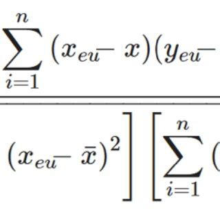 Pearson S Sample Correlation Coefficient Formula Download Scientific Diagram