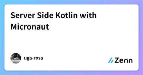 Server Side Kotlin With Micronaut