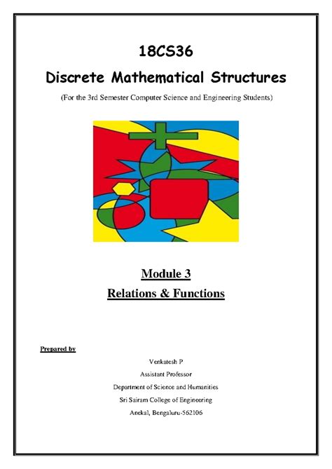 DMS BCS A Module Printed Vtunetwork CS Discrete Mathematical Structures For The