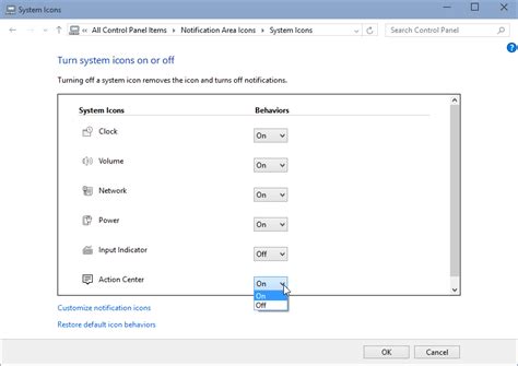 Turn System Icons On Off Itpoin