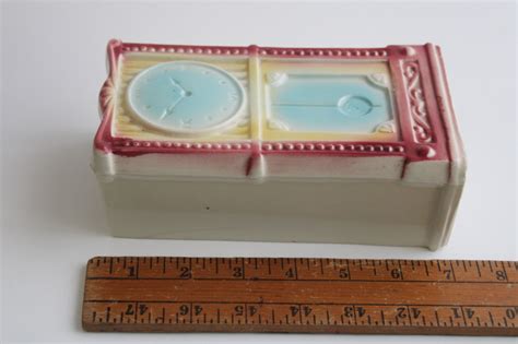 Vintage Usa Pottery Grandfather Clock Ceramic Wall Pocket Or Table Vase