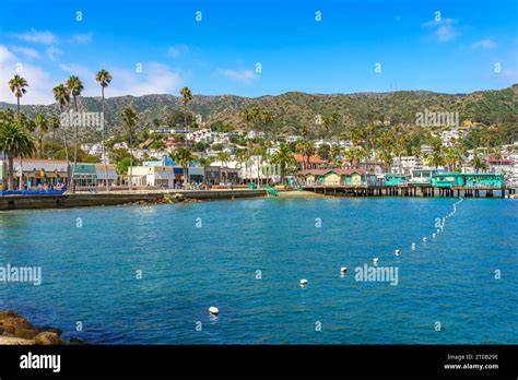 Houses On Santa Catalina Island A Rocky Island Off The Coast Of