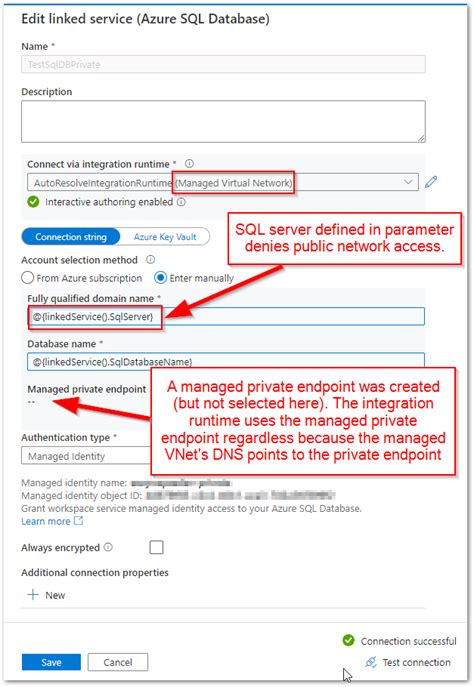 Synapse Private Endpoint For Parameterized Linked Service Microsoft Qanda