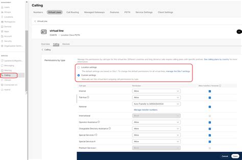 Configure Call Permissions In Control Hub