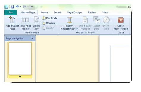 Creating A Publication In Publisher 2010