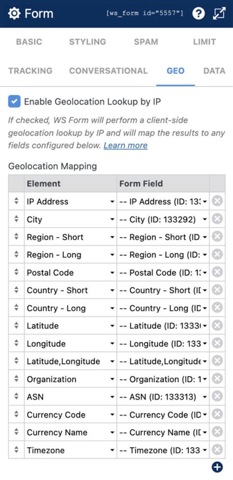 Geolocation Lookup By Ip Ws Form