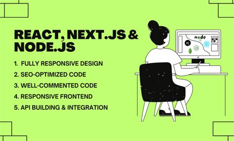 do website development using react js node js and next js by