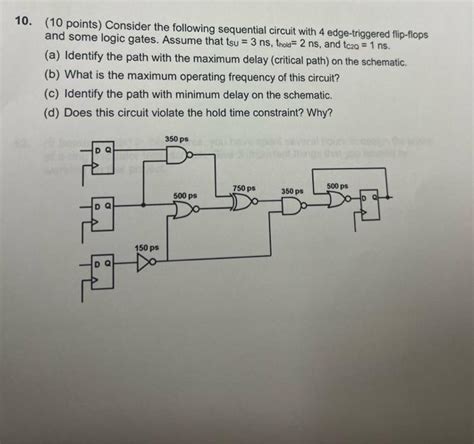 Solved Points Consider The Following Sequential Circuit Chegg