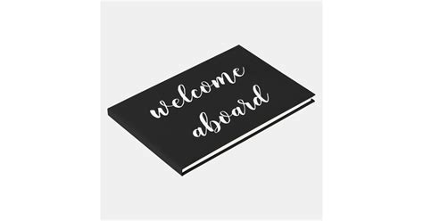 Welcome Aboard Script Guest Book Zazzle