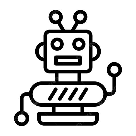 Robot Line Icon Vector Robot Icon Engineering Machines Png And