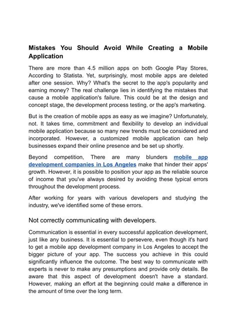 Ppt Mistakes You Should Avoid While Creating A Mobile Application Powerpoint Presentation Id