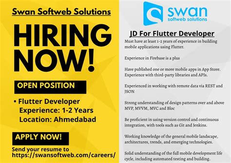 Vidhi Patel On Linkedin Hiring Flutterdeveloper Applyhere Flutterjobs Flutterjobinahmedabad