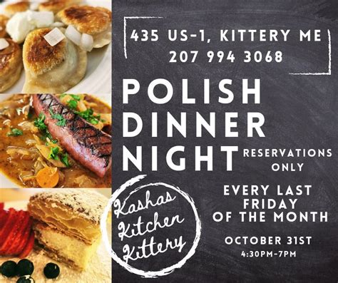 Polish Dinner At Kashas Kitchen Kittery October 31st 435 Us 1 Kittery
