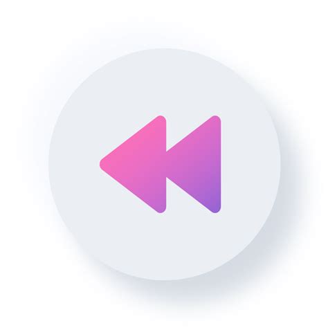 Neumorphic Backward Icon Neumorphism Ui Button 11893875 Png